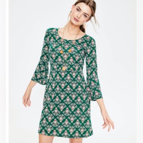 Boden | Dresses | Boden Womens Miriam Stretch Jersey Tunic Dress Green ...